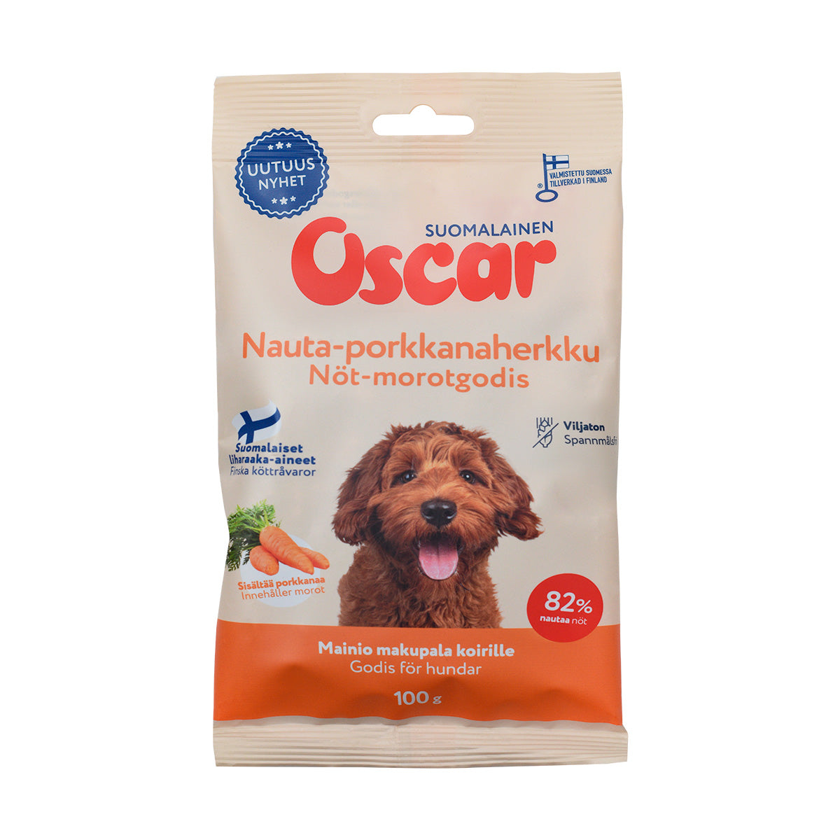 Oscar Beef-Carrot treat - Grain-free treats for dogs — Eläinruokatehdas ...